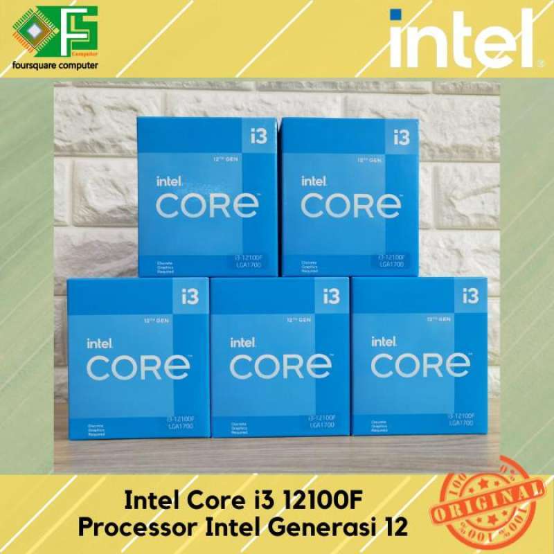 Jual Intel Core i3 12100F Box Processor Intel Gen 12 Socket LGA 1700 Resmi di Seller Foursquare ...