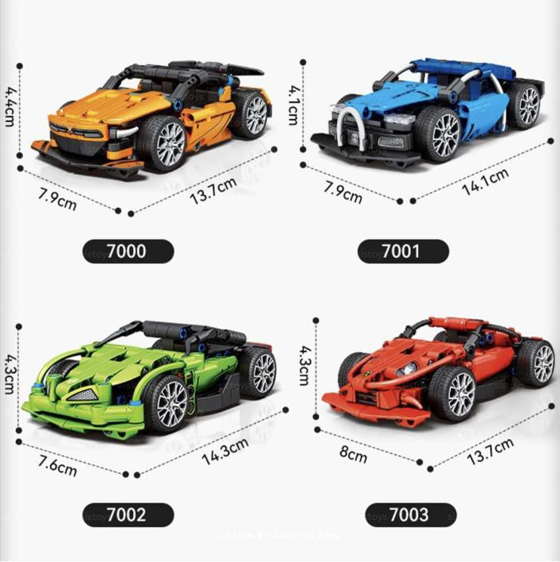 Jual Sembo Block Technique Famous Racing Car 7000-7003 - 7001 Di Seller ...