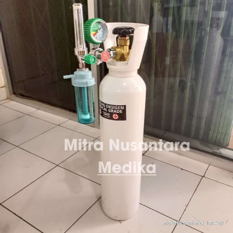Promo Tabung Oksigen 1 Meter Kubik + Regulator + Selang nasal Diskon 33 ...