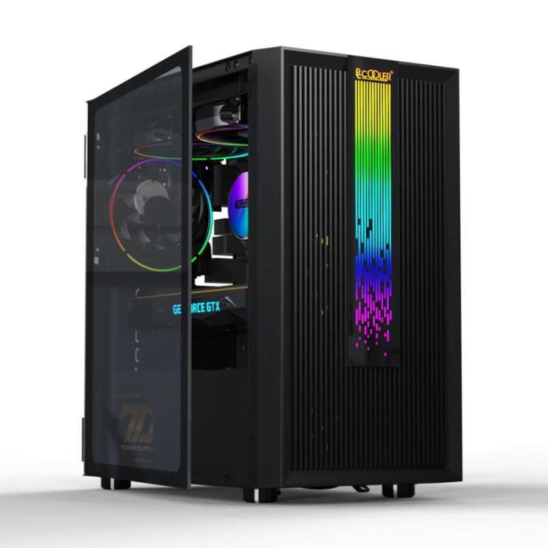 Jual Pc Casing Gaming Pccooler Platinum Lm200 Mesh Rgb Hitam | Case Cpu ...