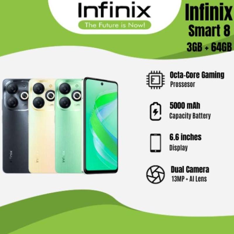Jual Infinix Smart 8 [ 3gb + 64gb ] - Garansi Resmi - Shinny Gold Di ...