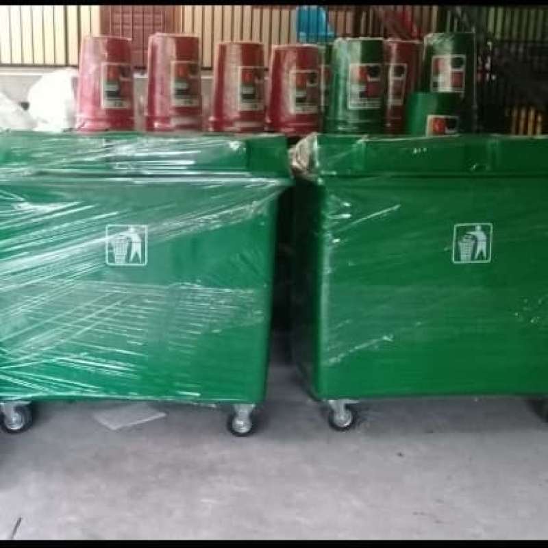 Promo tong atau tempat sampah fiberglass mini kontainer besar vol 660L ...