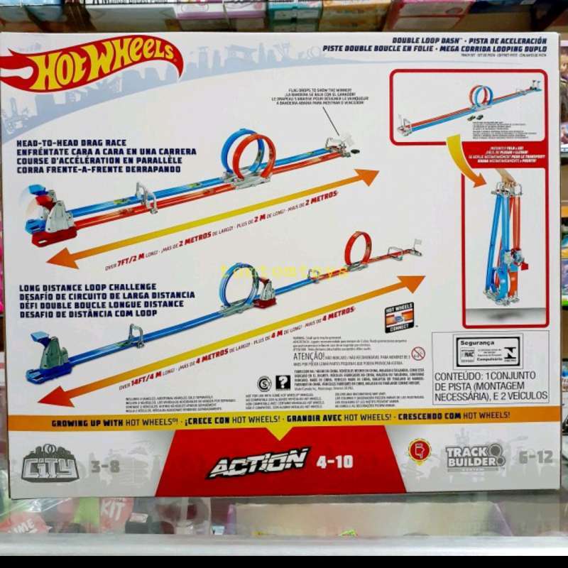 Jual Hot Wheels DOUBLE LOOP DASH Track Diecast HotWheels Racing 2 Jalur ...
