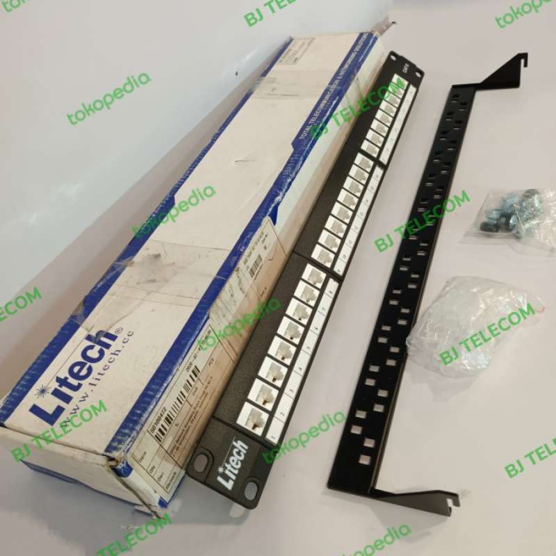 Promo Terbaik Patch Panel 24 Port Cat 6 Litech / Litech Patch Panel 24 ...