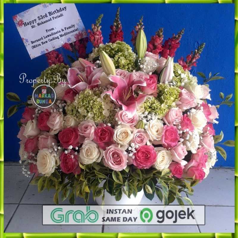 Promo Rangkaian Bunga Meja / Bunga Meja Asli / Rangkaian Bunga Diskon ...