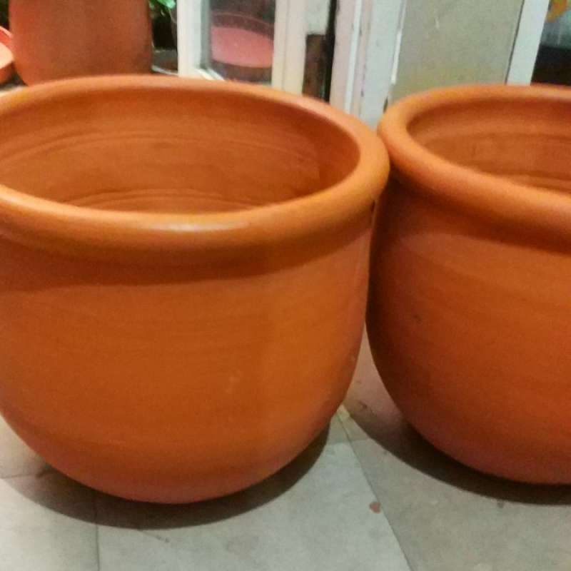 Promo Pot Besar Diameter 40 Cm Pot Tanah Liat Warna Natural Terakota ...