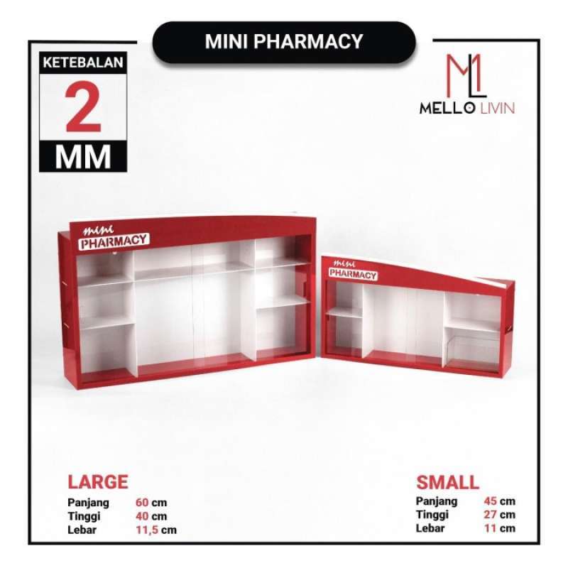 Promo Kotak P3k / Tempat / Box Obat Pharmacy Acrylic / Akrilik Diskon ...