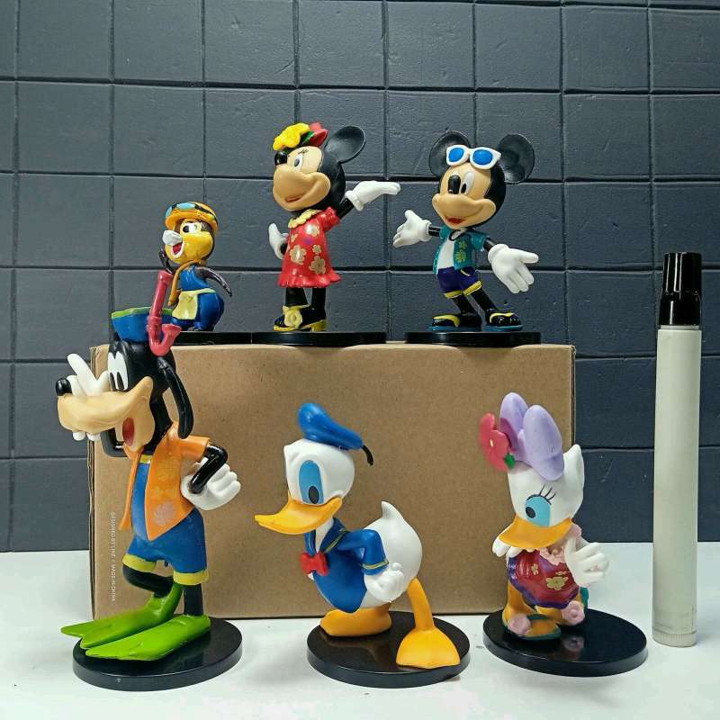 Jual Mainan Action Figure Mickey Mouse Minnie Donald Deasy Goofy Pluto Kiki Koko Miki Mini Donal ...