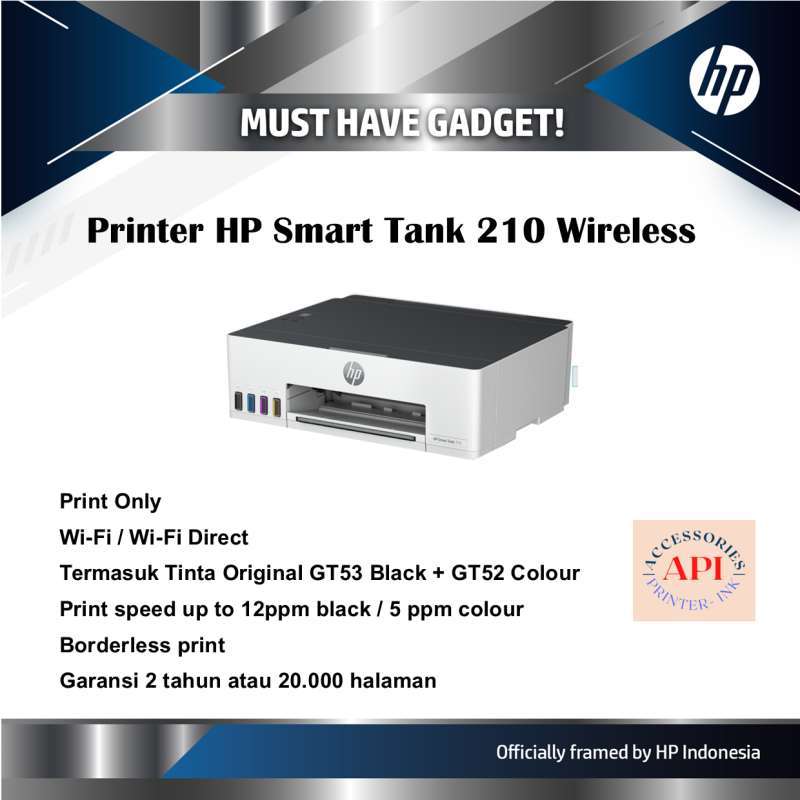 Jual Printer Hp Smart Tank 210 Original Murah - Harga Diskon Juli 2024 ...