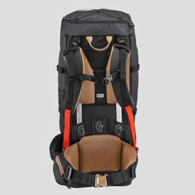 Jual Tas Carrier/keril Quechua Forclaz Trek 100 Easyfit 50l Men Black ...