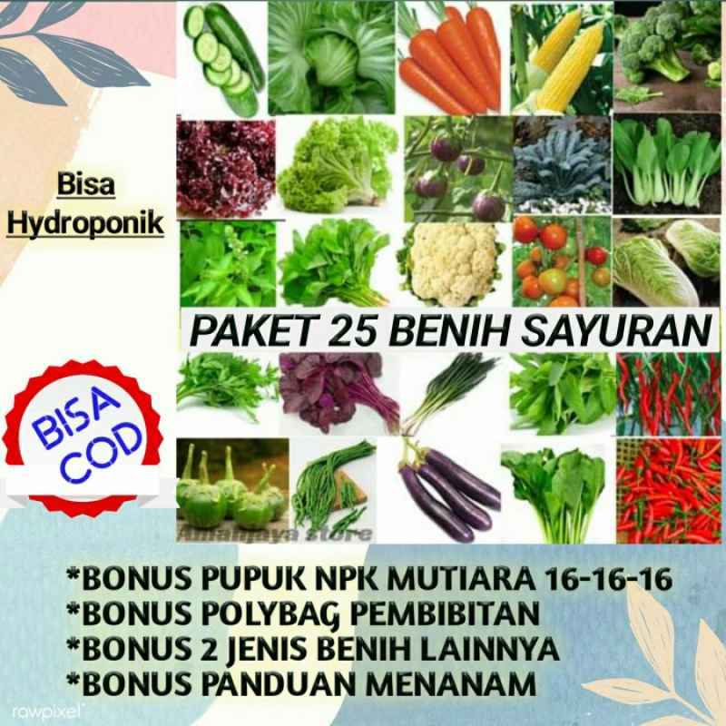 Promo Paket Bibit Benih 25 Jenis Sayuran / Hydroponik / Hidroponik Lengkap Diskon 33% Di Seller ...