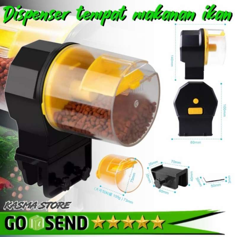 Promo Dispenser Otomatis Tempat Makanan Ikan Timer Wadah Pakan Ikan ...