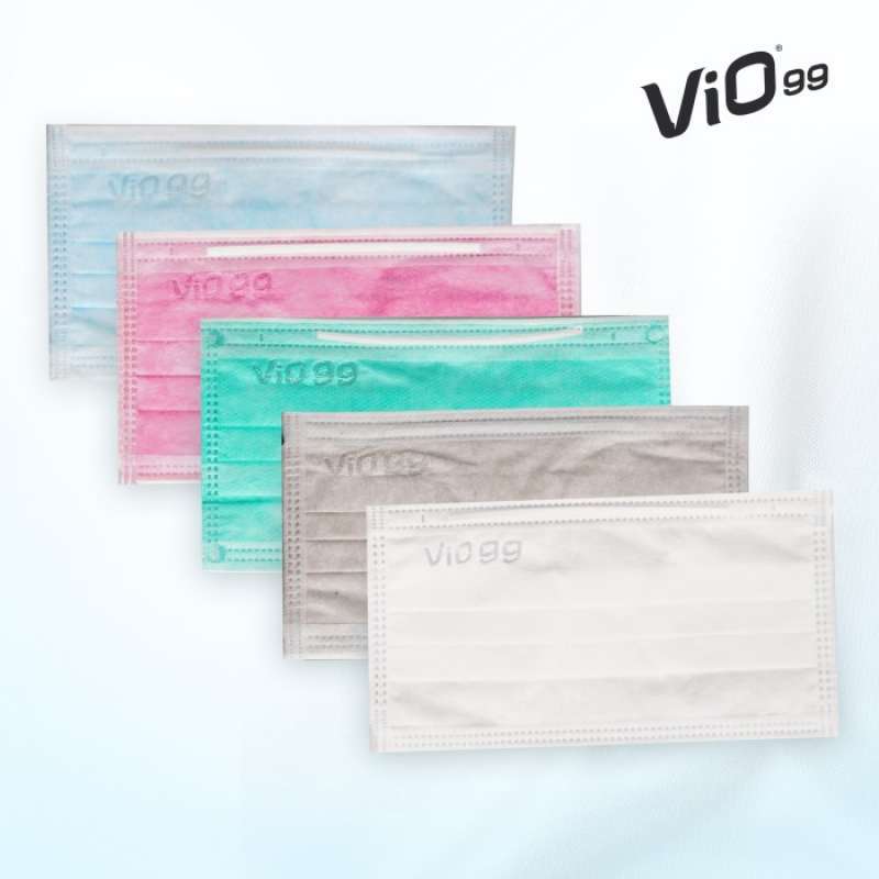 Promo Vio Mask '50s 3 Ply Headloop Masker Medis Bfe, Vfe, Pfe Filtrasi ...