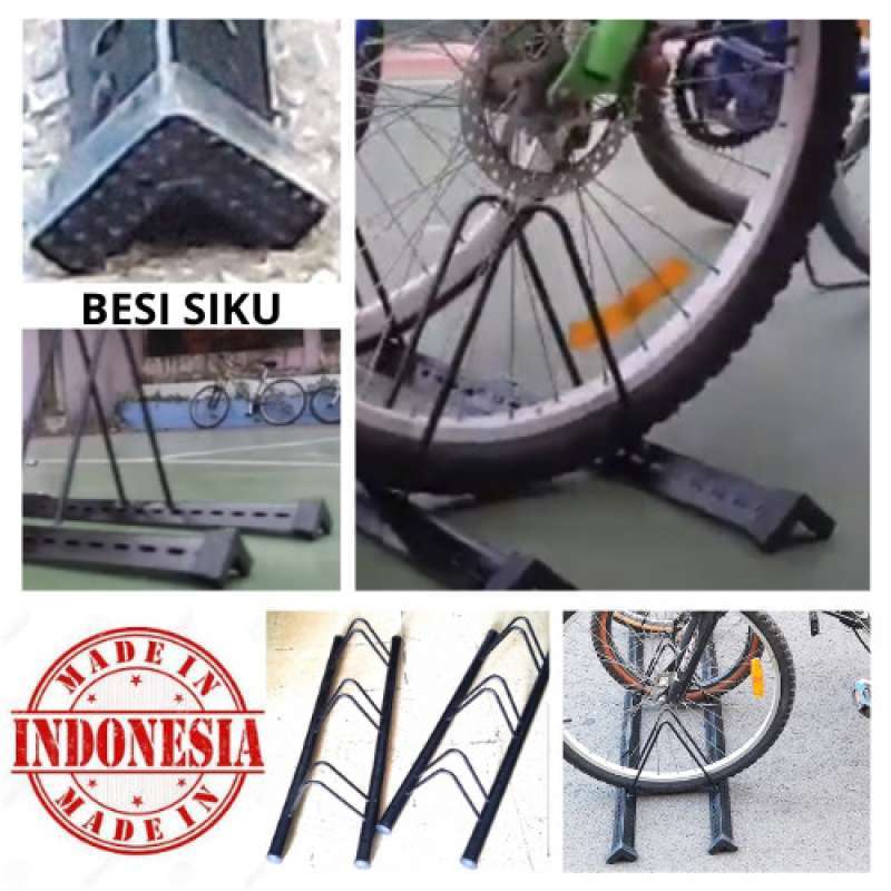 Jual Standar Parkir 3 Sepeda Besi Bulat Siku Kotak Bike Paddock No Box ...