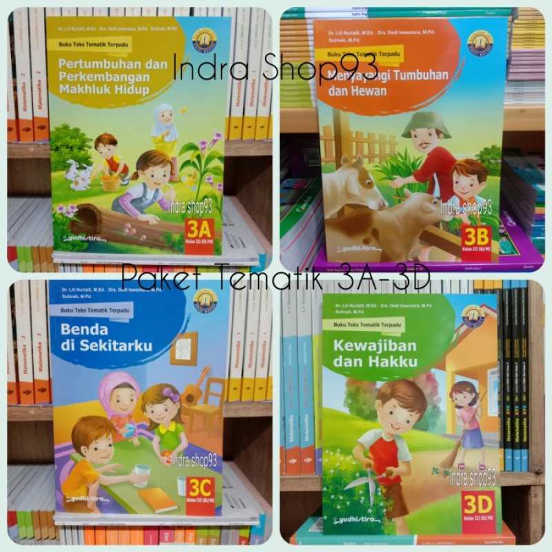 Promo Paket Tematik Terpadu 3A-3D Kelas 3 SD K13 Revisi Yudhistira Diskon 21% di Seller Onic ...