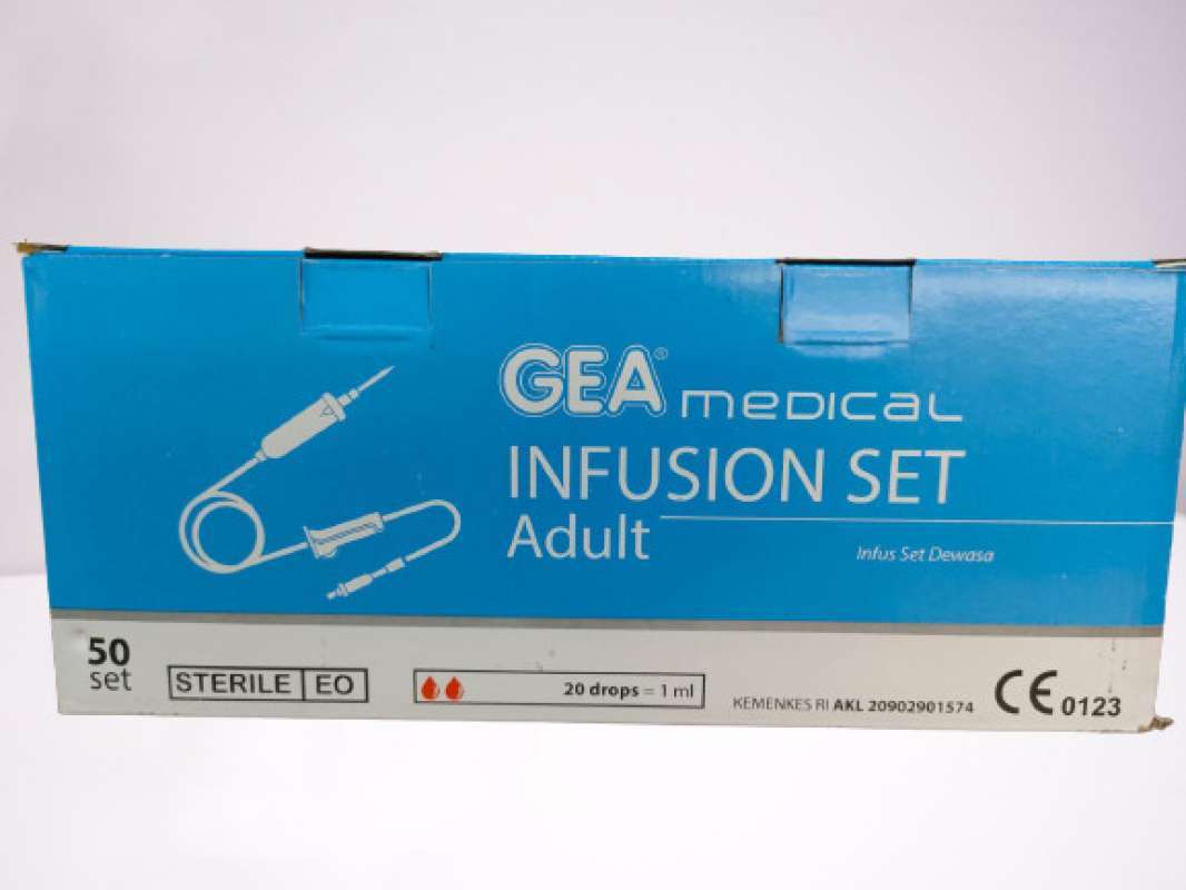 Jual Infus Set Dewasa Anak Gea Kemasan Box/ Gea Infusion Set/ Infuset ...