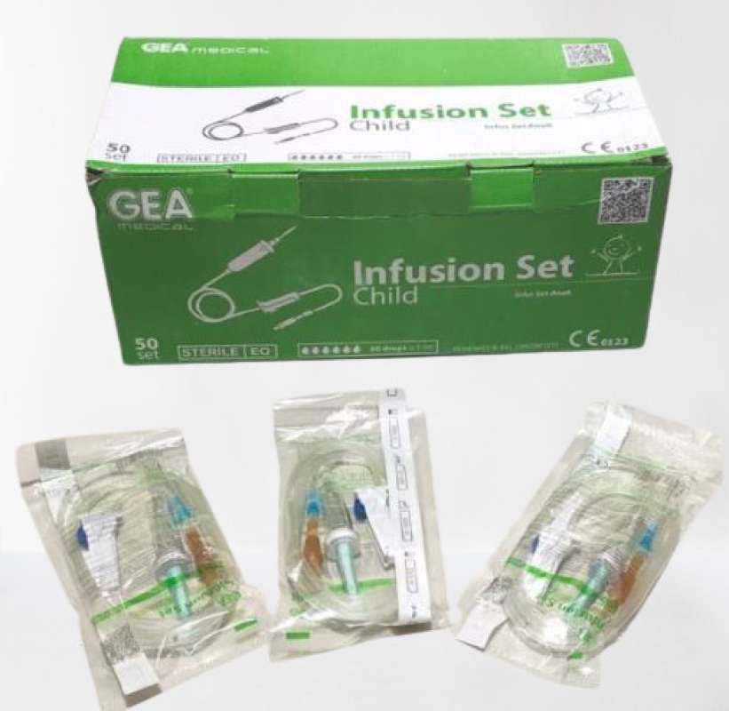 Jual Infus Set Dewasa Anak Gea Kemasan Box/ Gea Infusion Set/ Infuset ...