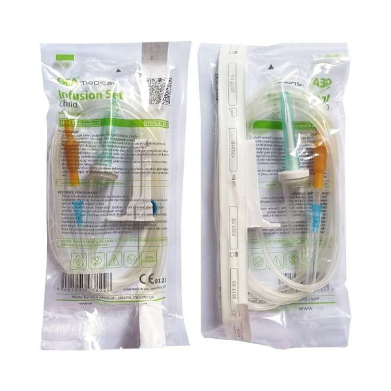 Jual Infus Set Dewasa Anak Gea Kemasan Box/ Gea Infusion Set/ Infuset ...