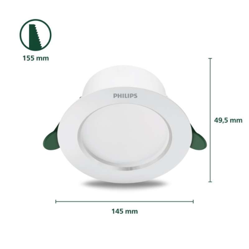 Promo Philips Downlight Ultra Efficient - 6.5w 6500k Putih Diskon 34% ...