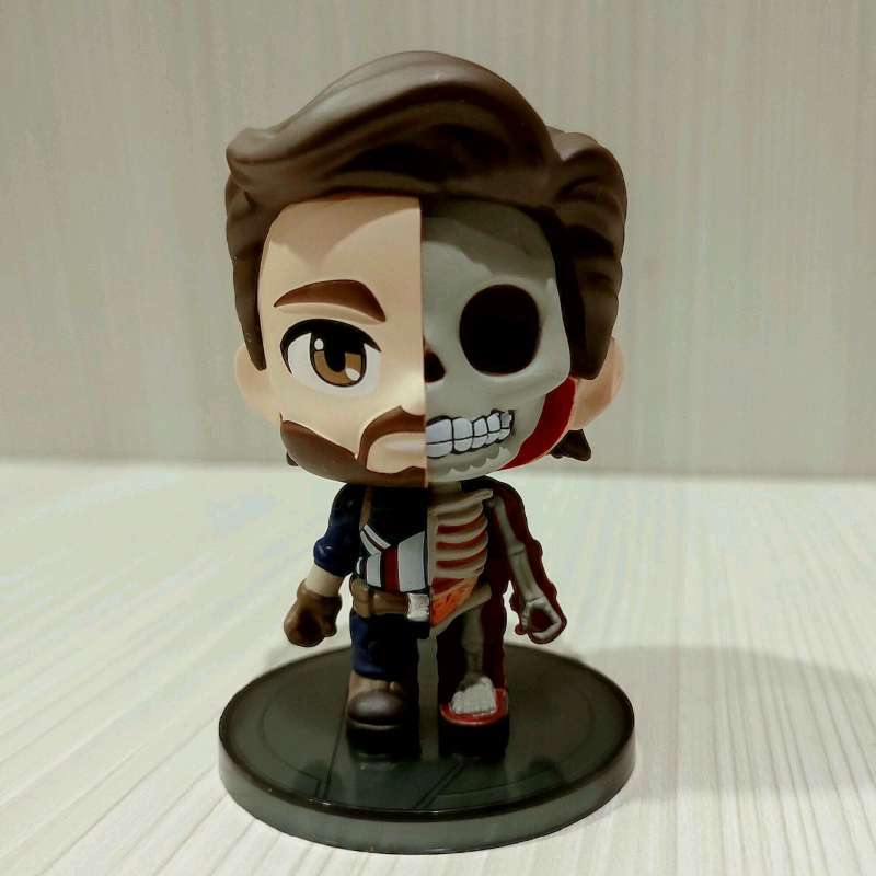 Jual Mainan Static Figure Captain America Half Skeleton Marvel Avengers ...