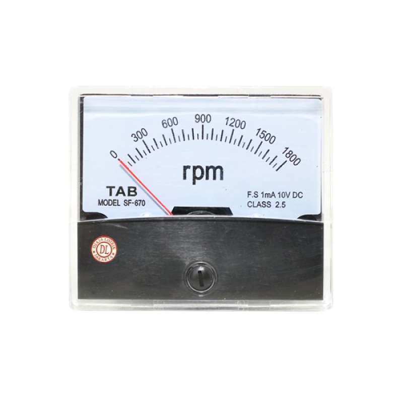 Promo Tachometer / RPM Meter Analog 0 - 1800 RPM- 1mA 10V DC TAB Diskon ...