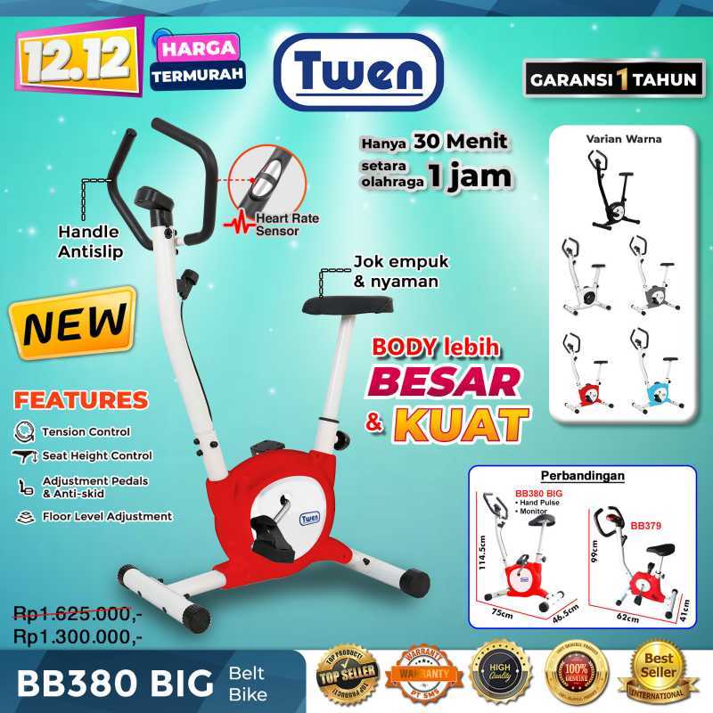 Jual Sepeda Statis Twen Bb380 Big Exercise Bike Excercise Bike Belt ...