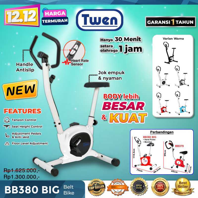 Jual Sepeda Statis Twen Bb380 Big Exercise Bike Excercise Bike Belt ...