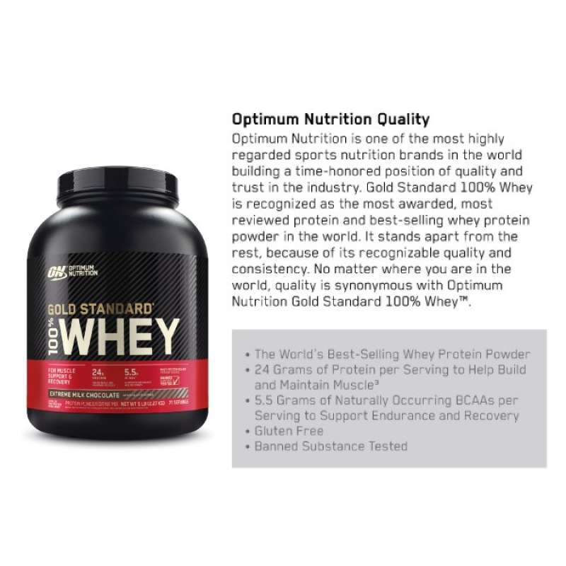Promo Optimum Nutrition Gold Standard Whey Extreme Milk Chocolate 5 Lb Diskon 48% Di Seller ...