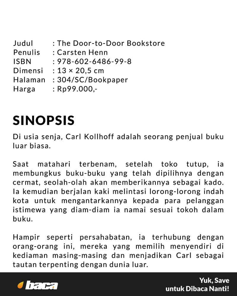 Promo Novel The Door-to-door Bookstore Karya Carsten Henn - Penerbit ...