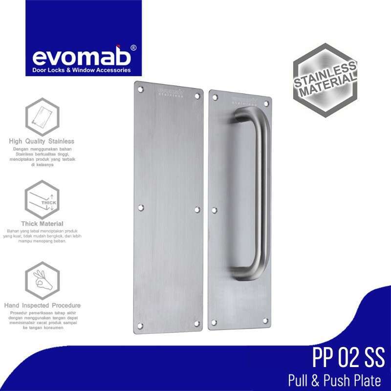 Promo Evomab Handle Gagang Tarikan Pintu Dapur Push And Pull Plate Pp ...
