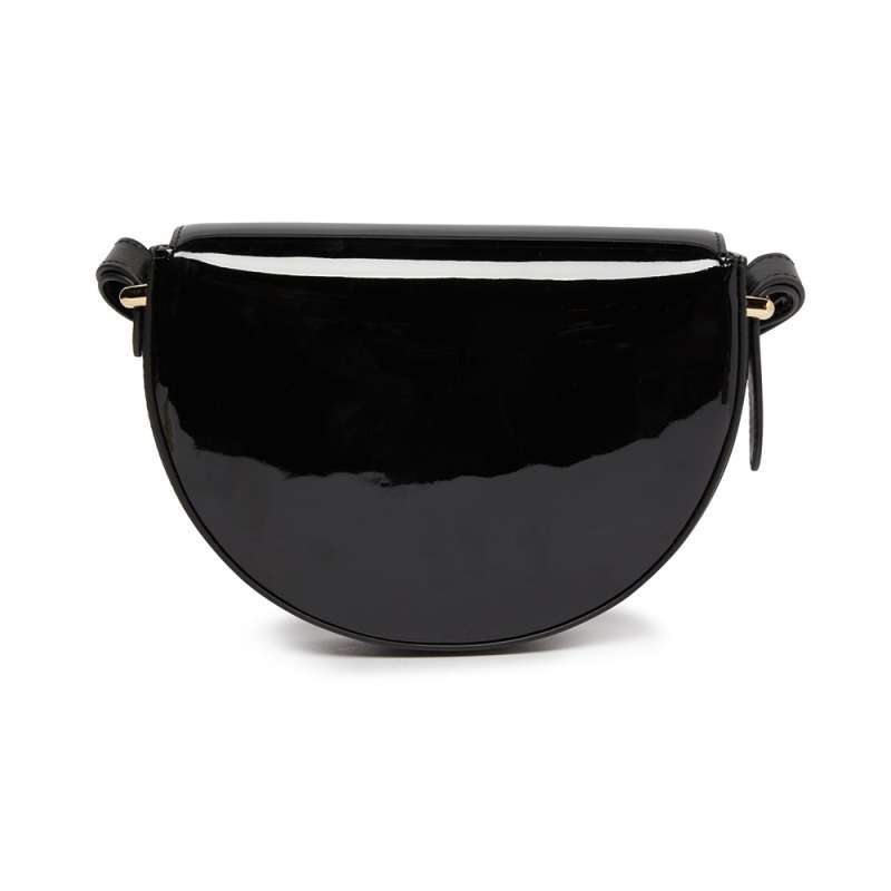 Promo Prada Round Crossbody Bag Patent Leather Black Diskon 30% Di ...