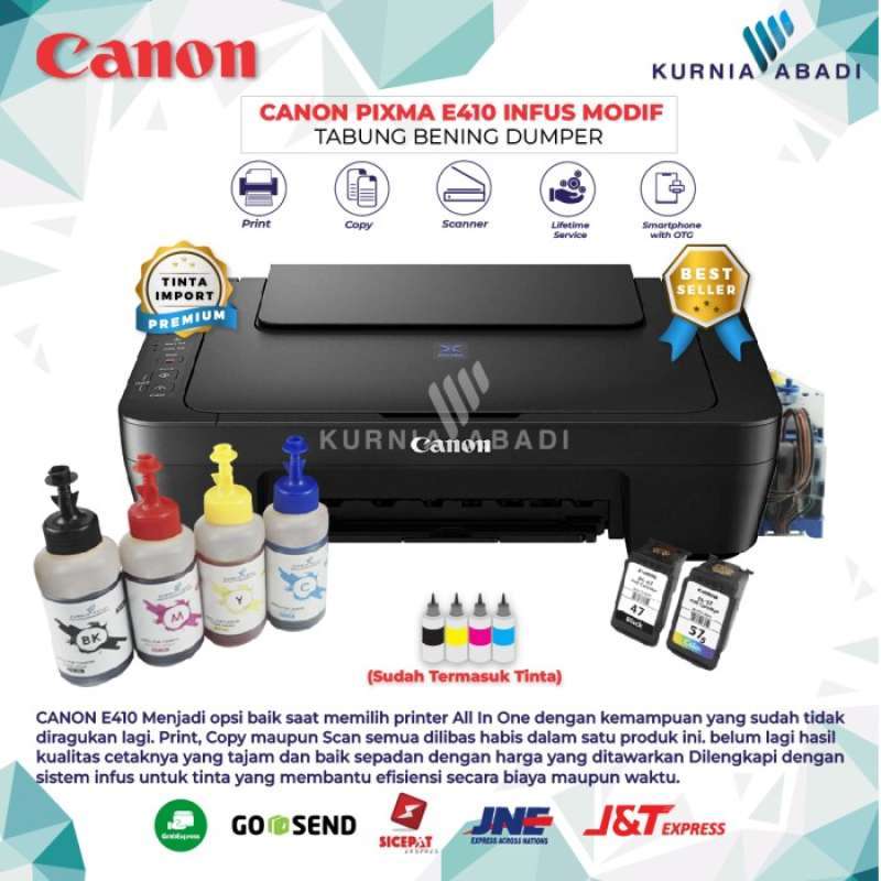 Promo Printer Canon PIXMA E410 Infus Print Scan Copy Inkjet Infus ...