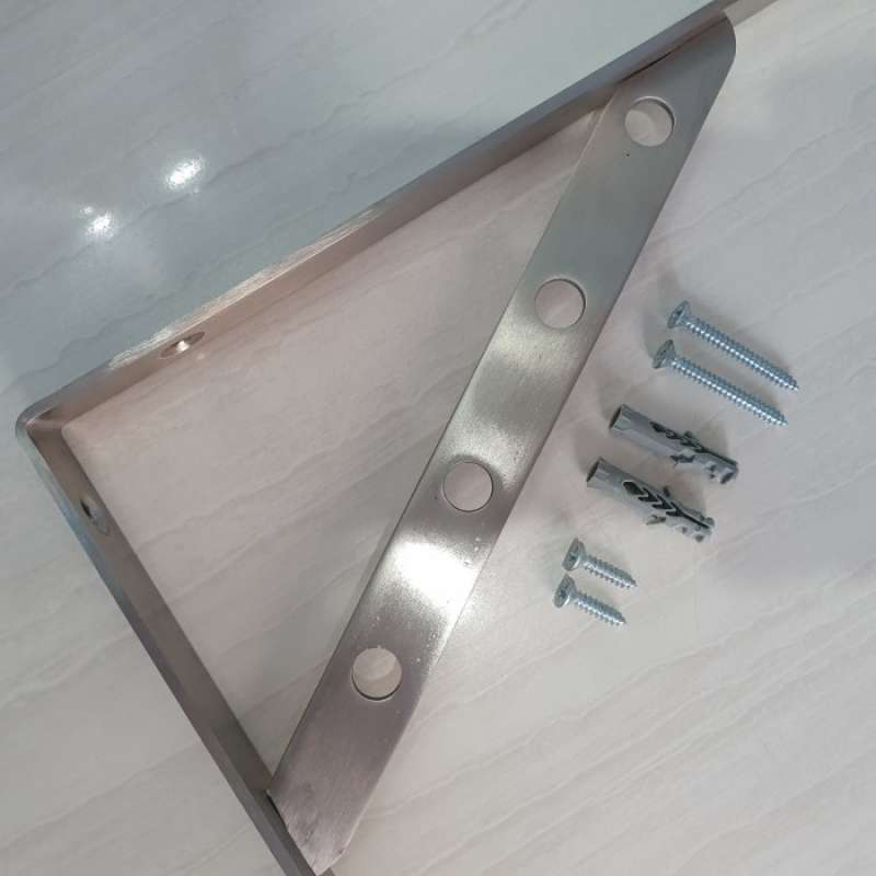 Promo 30CM Siku Rak Gantung Dinding Tembok Bracket Ambalan L STAINLESS ...