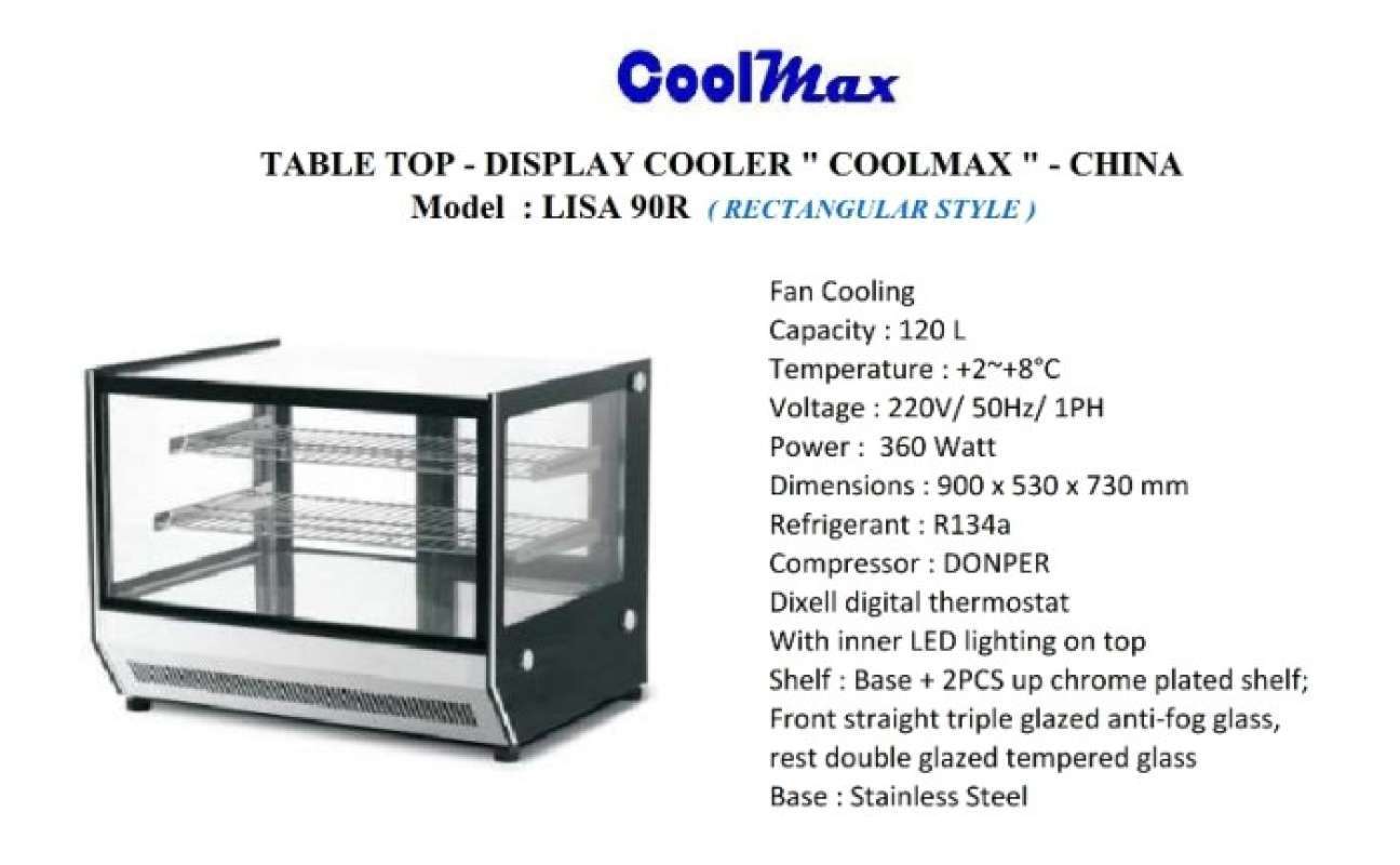Jual Coolmax Table Top -display Cooler Lisa 90r Di Seller Chaca - Cengkareng Barat, Kota Jakarta ...
