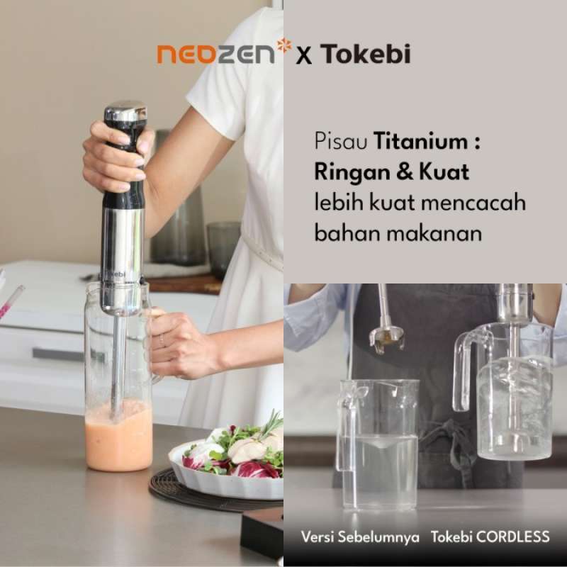 Promo New Tokebi Cordless Hand Blender / Blender Tangan Tokebi Tanpa ...