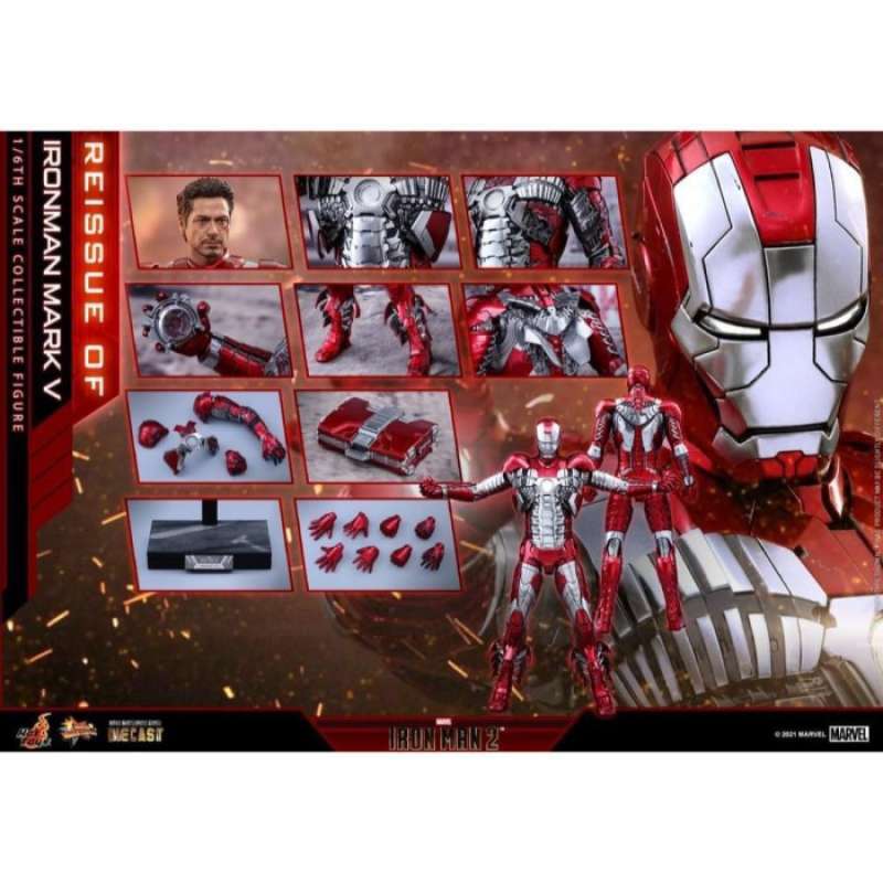 Promo HOT TOYS HT MMS400D18 IRONMAN 2 MARK V 5 IRON MAN MK5 FIGURE ...