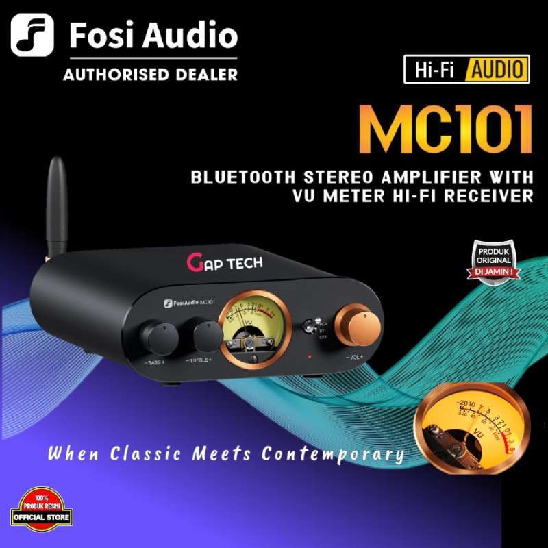 Jual Fosi Audio Mc101 / Mc 101 Hi-fi Stereo Amplifier With Vu Meter Original Di Seller Gap Tech ...