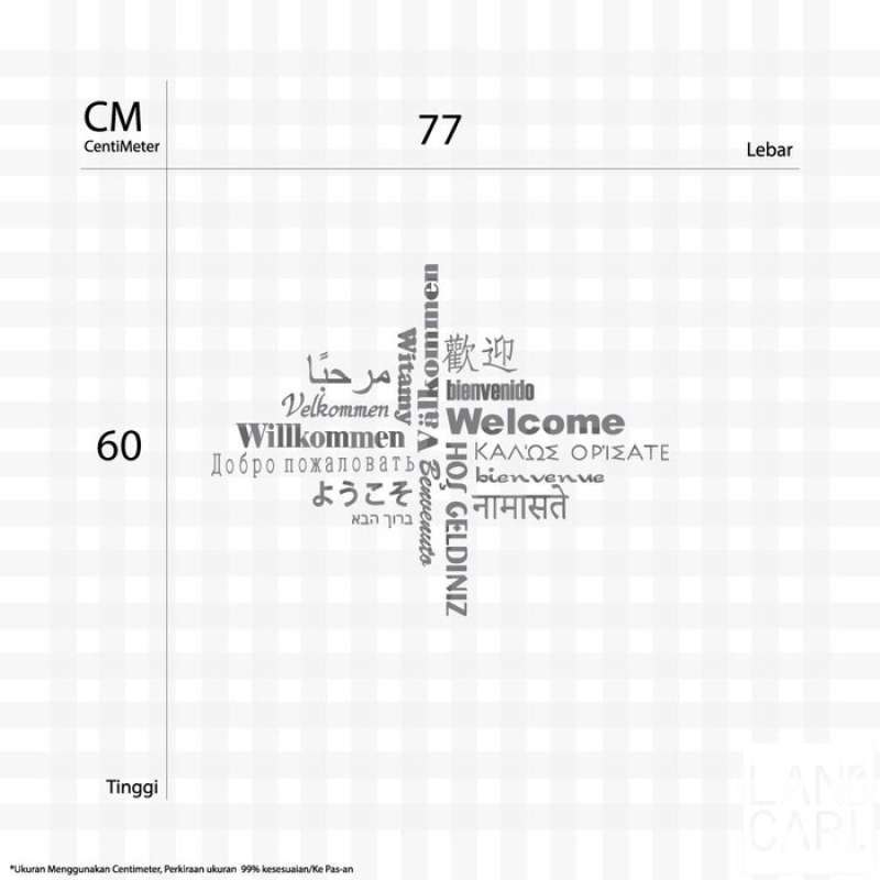 Promo Sticker Cutting Welcome Selamat Datang Stiker Kaca Dinding Wall ...