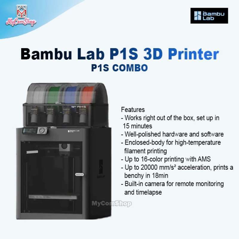 Jual Bambu Lab P1s Combo 3d Printer Up To 16 Colour With Ams Di Seller Mycomshop - Sunter Agung ...