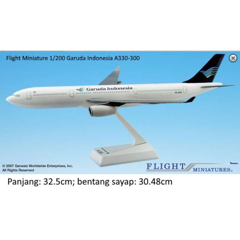 Promo Flight Miniatures 1/200 Garuda Indonesia A330-300 Diskon 23% di ...