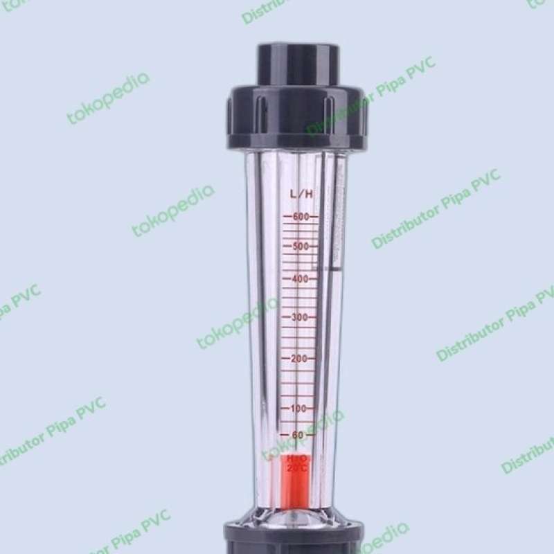 Promo Rotameter Flow Meter S 6-60 L/H 1/2 inch Flowtech Fitting PVC ...