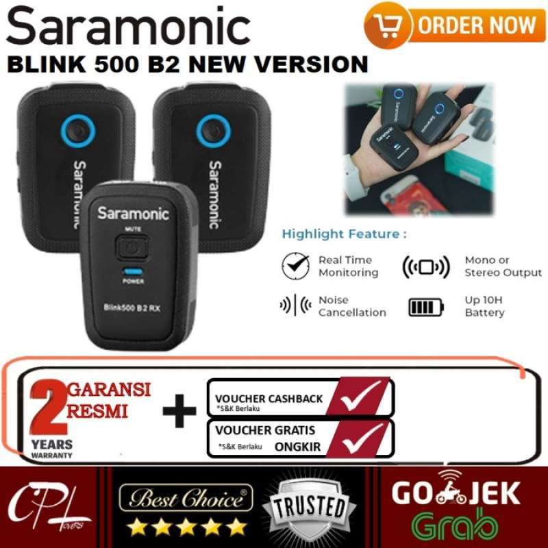 Promo saramonic blink 500 b2 new version microphone wireless blink500 ...