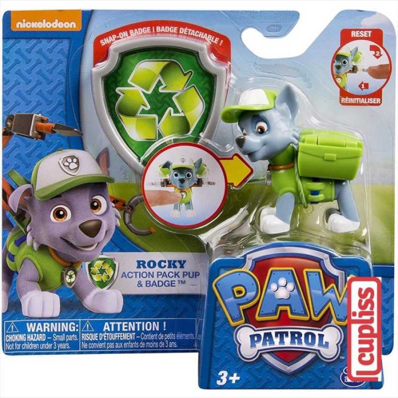 Promo Paw Patrol Rocky Action Pack Pup Badge Figure only 6022626 Diskon ...