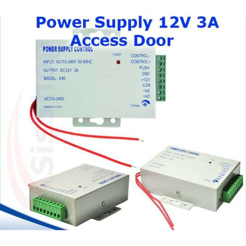 Promo Power Supply 12v 3A door lock access rfid control kunci pintu ...