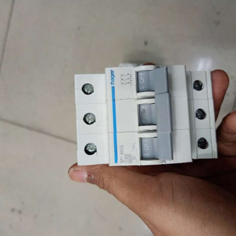 Promo mcb hager 3p 50a -63a mcb 3p 40 a hager Diskon 23% di Seller ...