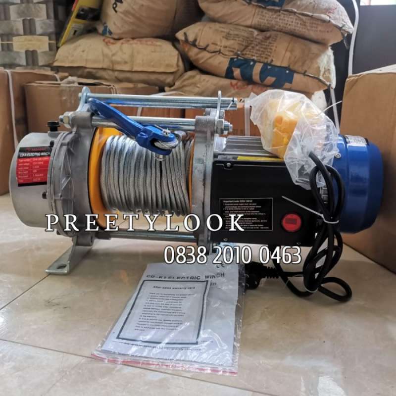 Promo WEKA Winch hoist Electric 1200 Kg 50 Meter 1 Phase Katrol Listrik ...