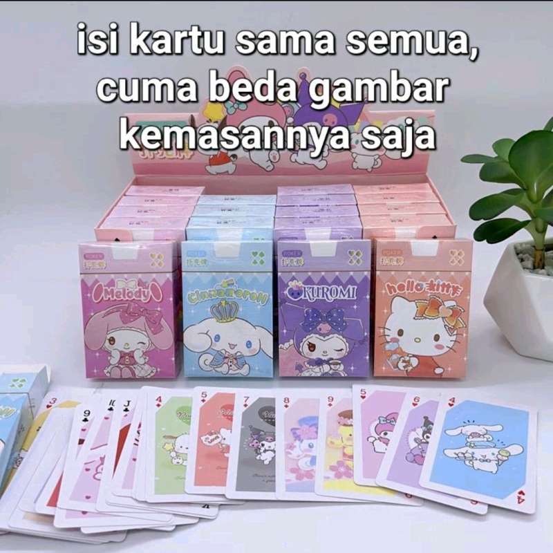 Jual KARTU REMI POKER SANRIO PLAYING CARD MELODY CINNAMOROLL KUROMI ...