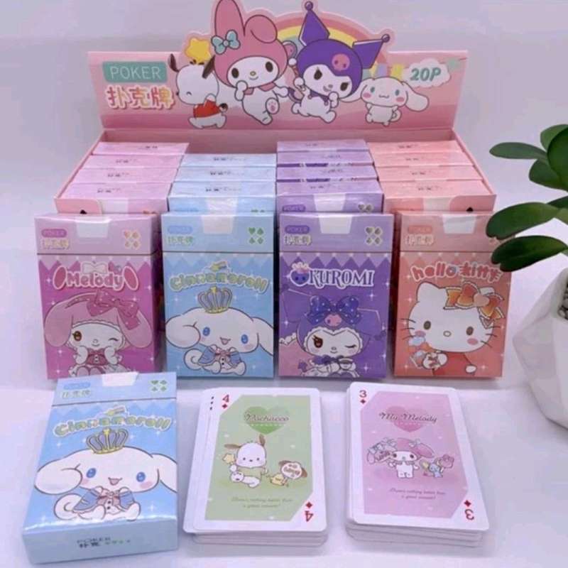 Jual KARTU REMI POKER SANRIO PLAYING CARD MELODY CINNAMOROLL KUROMI ...