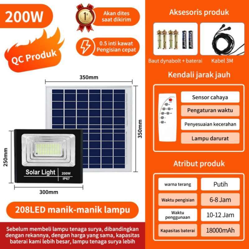 Promo Lampu Taman Tenaga Surya Solar cell kebun jalan rumah LED ...