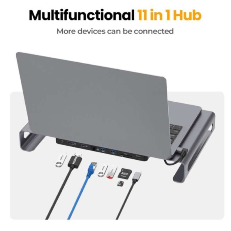 Promo Uneed Docking Station 9 In 1 Multifunctional Usb Hub Type-c ...